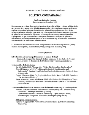 Guía política comparada I, final - Guía Política Comparada I Final ...