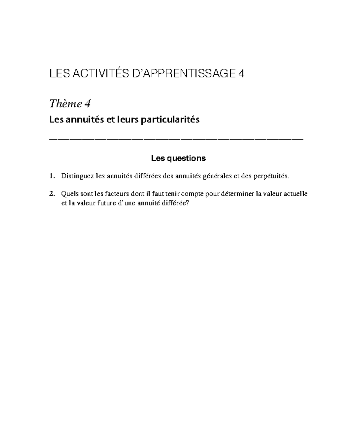 Les activités d’apprentissage 4 FIN1020 - LES ACTIVITÉS D’APPRENTISSAGE ...