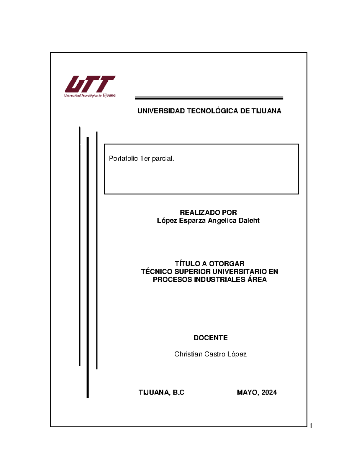 Portafolio - Programación lineal - TÍTULO A OTORGAR TÉCNICO SUPERIOR UNIVERSITARIO EN PROCESOS ...