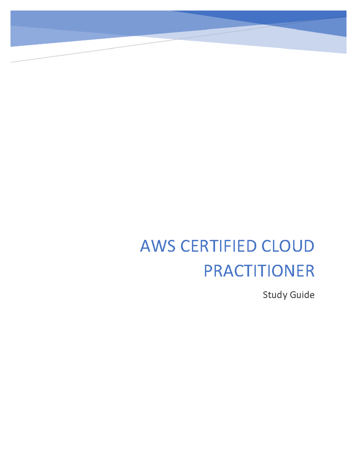 Pdfcoffee - notes - AWS CERTIFIED CLOUD PRACTITIONER Study Guide ...