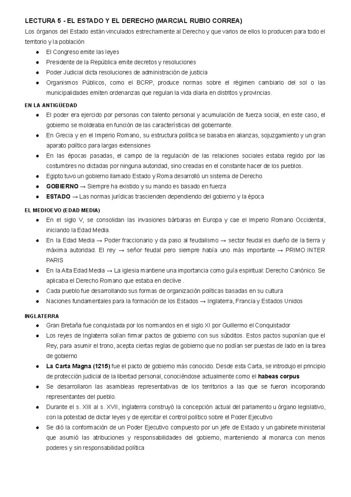 capítulo 1-2 marcial rubio - LECTURA 5 - EL ESTADO Y EL DERECHO ...