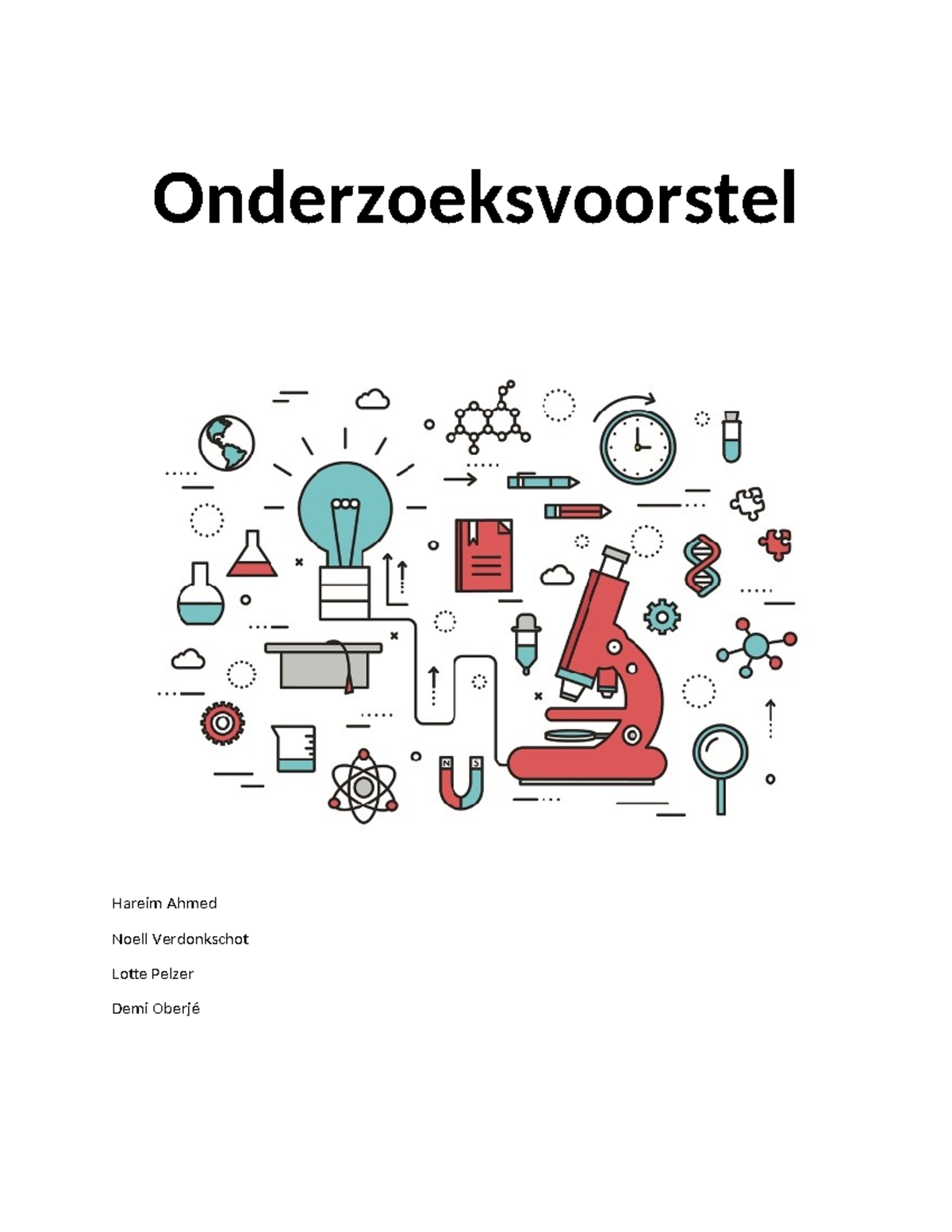 Onderzoek autisme - Onderzoeksvoorstel Hareim Ahmed Noell Verdonkschot Lotte Pelzer Demi Oberjé ...