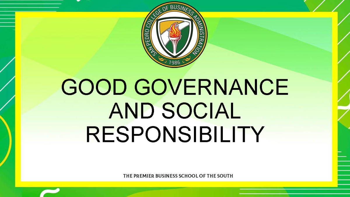 MID Lecture 2 Corporate Scandals - GOOD GOVERNANCE AND SOCIAL ...