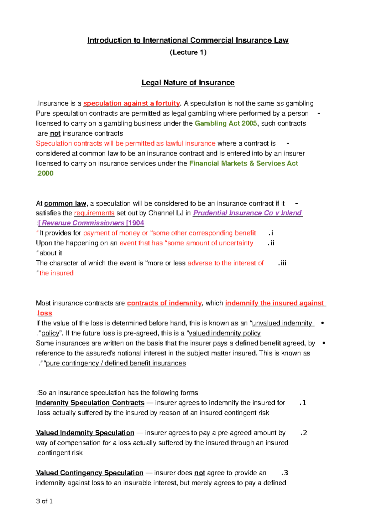 L1. Introduction - Lecture notes 1 - Introduction to International ...