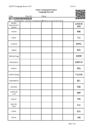 S1 Science exam 2021-22 (w ans) - 2O2I-22 57 First Examination Science ...