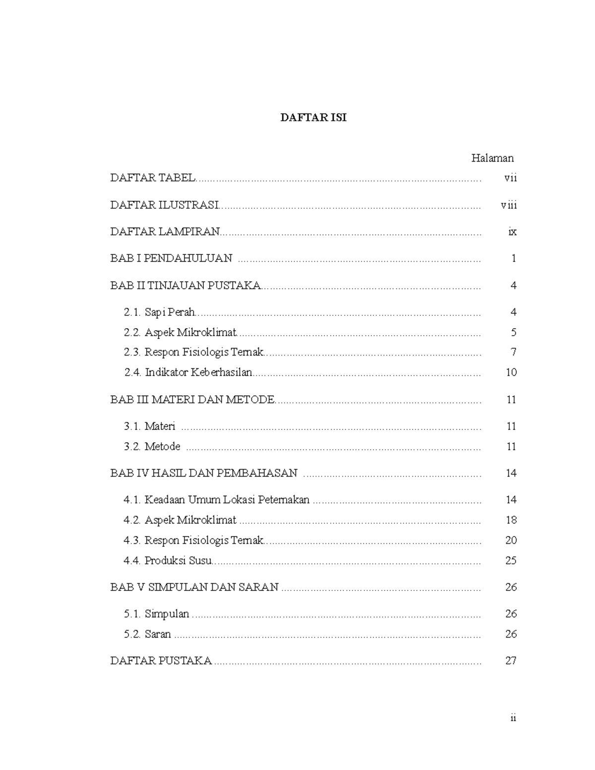 Laporan Praktek Kerja Lapangan - DAFTAR ISI Halaman DAFTAR - Studocu