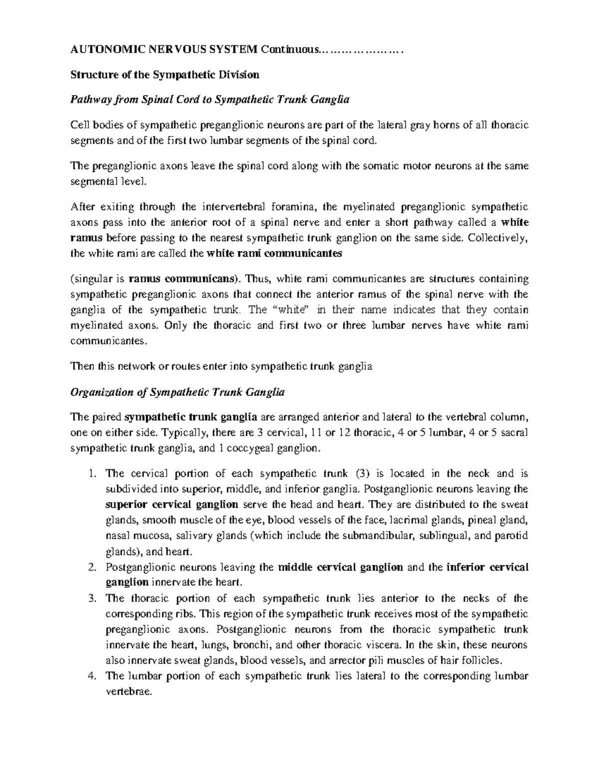 Autonomic Nervous System Continuous. part 2 docx - AUTONOMIC NERVOUS ...