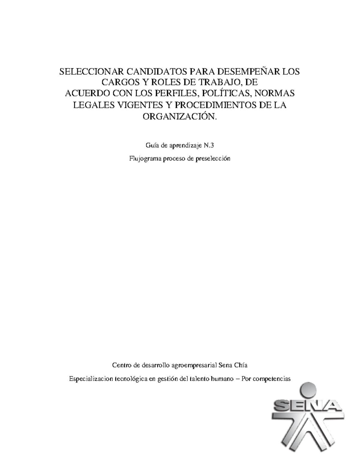 Flujograma proceso de preseleccion de candidatos - Warning: TT ...