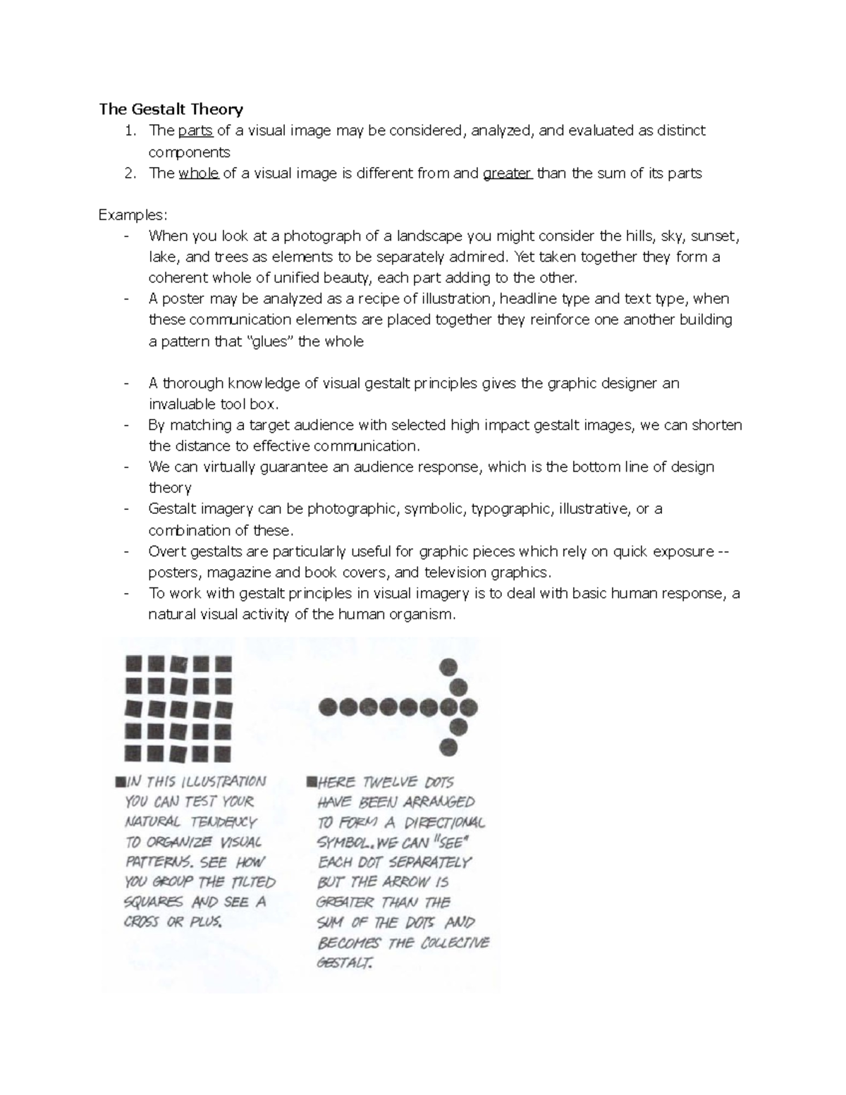 Gestalt - The parts of a visual image may be considered, analyzed, and ...