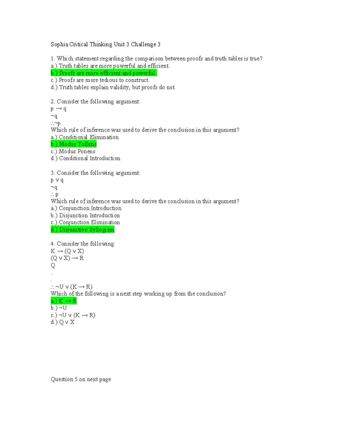 Sophia Critical Thinking Unit 3 Challenge 3 - Sophia Critical Thinking ...