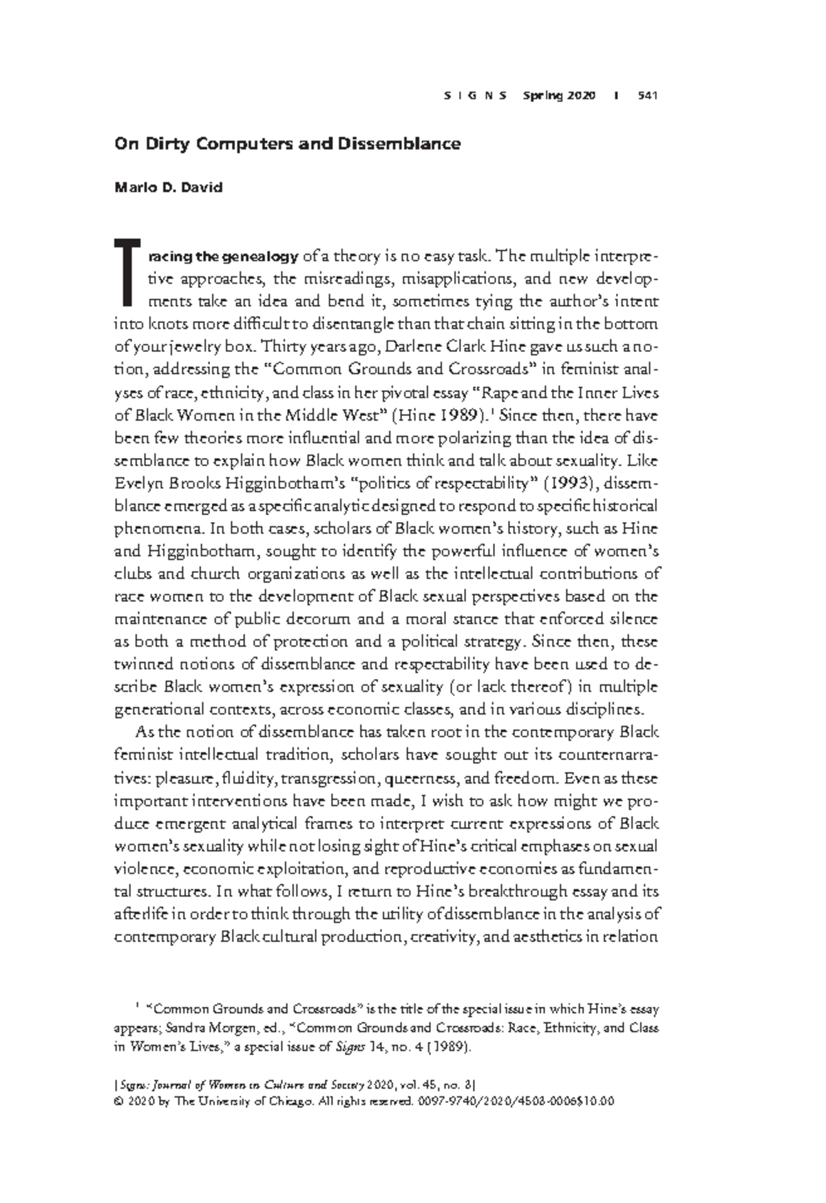 On Dirty Computer - vkk - On Dirty Computers and Dissemblance Marlo D ...