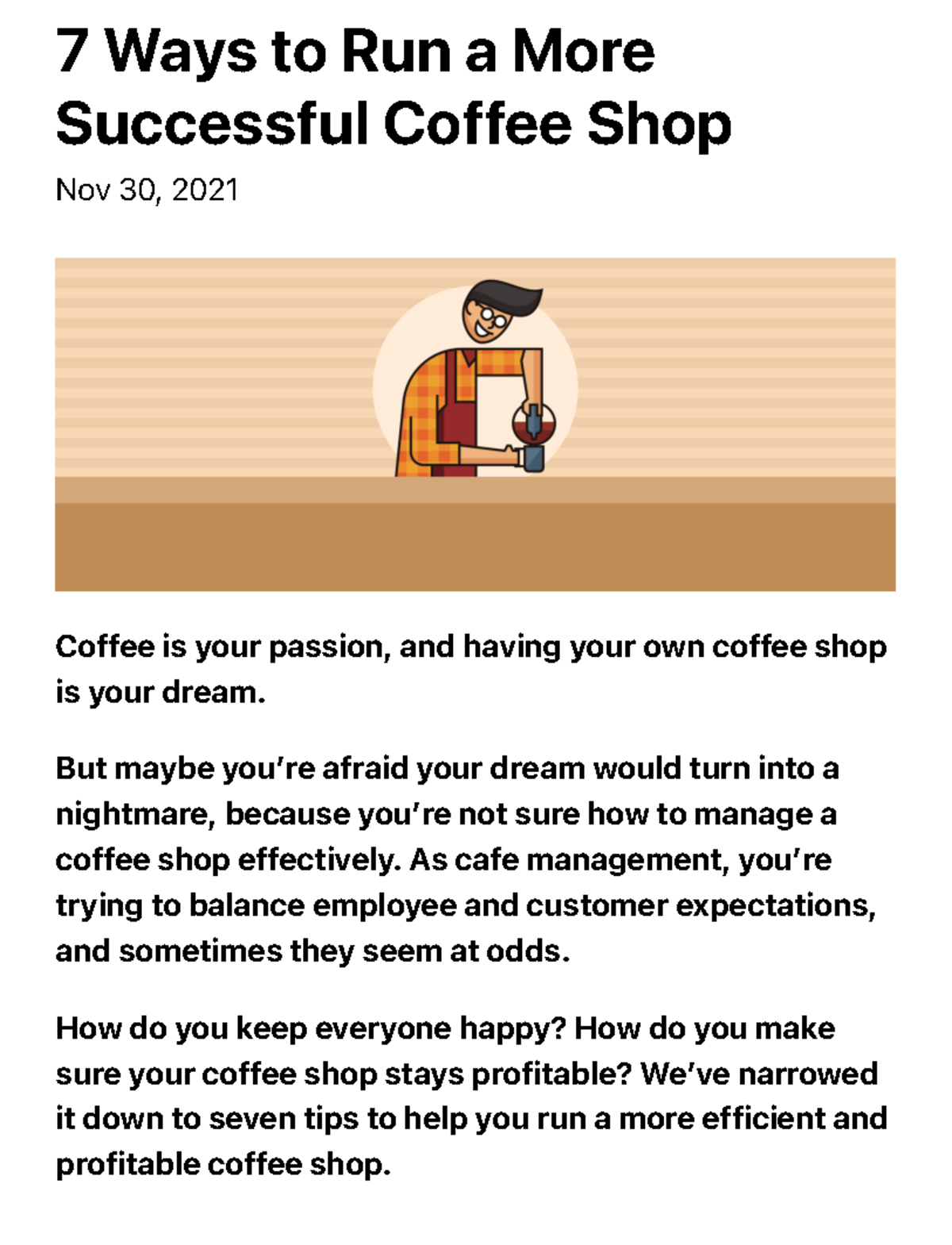 7 Ways To Run A More Efficient Coffee Shop - 7 Ways to Run a More ...