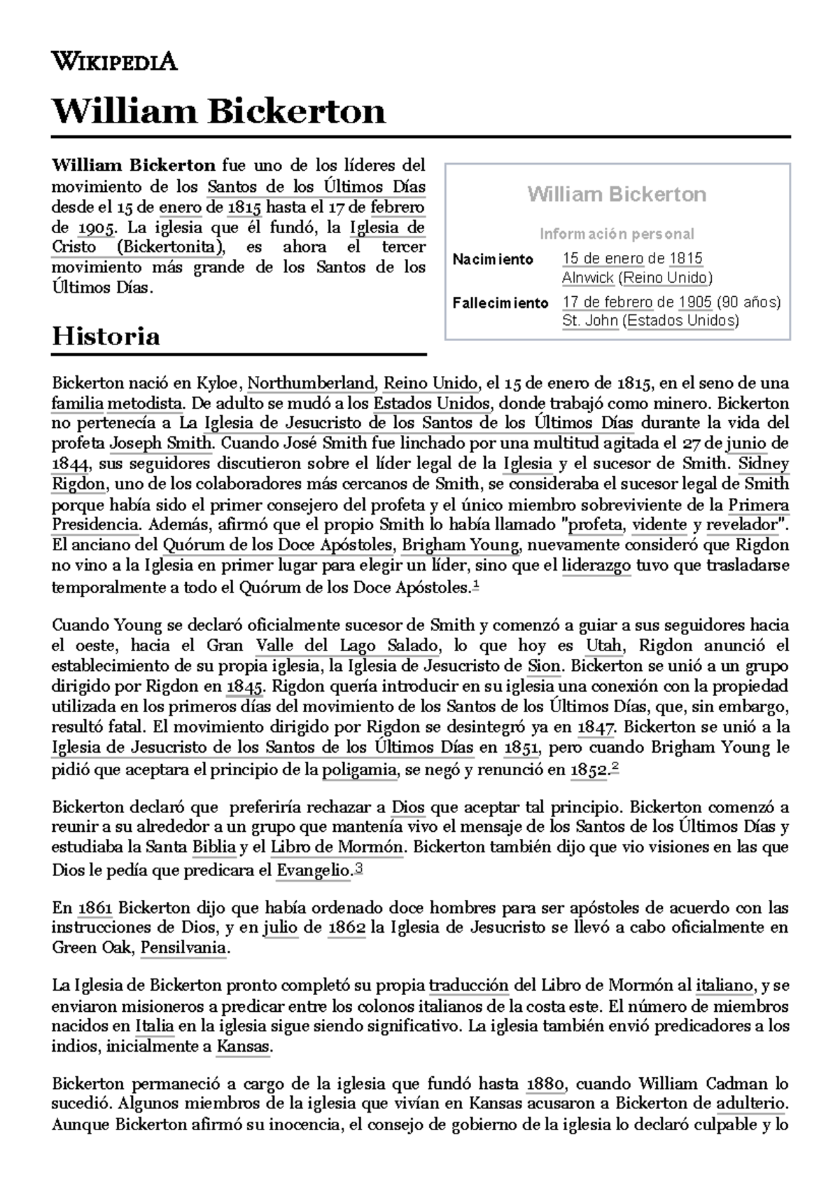 William Bickerton - William Bickerton Información personal Nacimiento ...