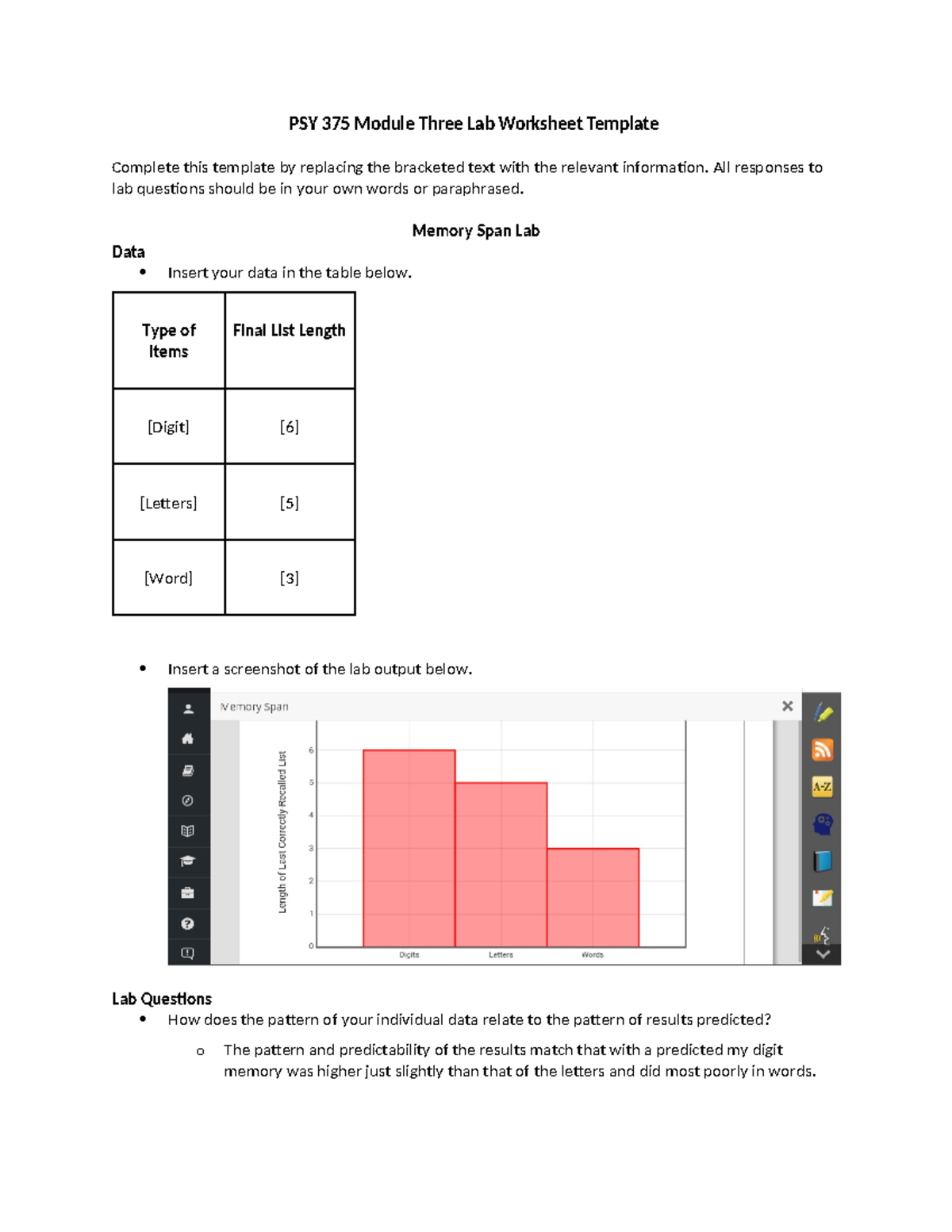 Psy375labmod 3 - Lab Module 3 - PSY 375 Module Three Lab Worksheet Template Complete this ...