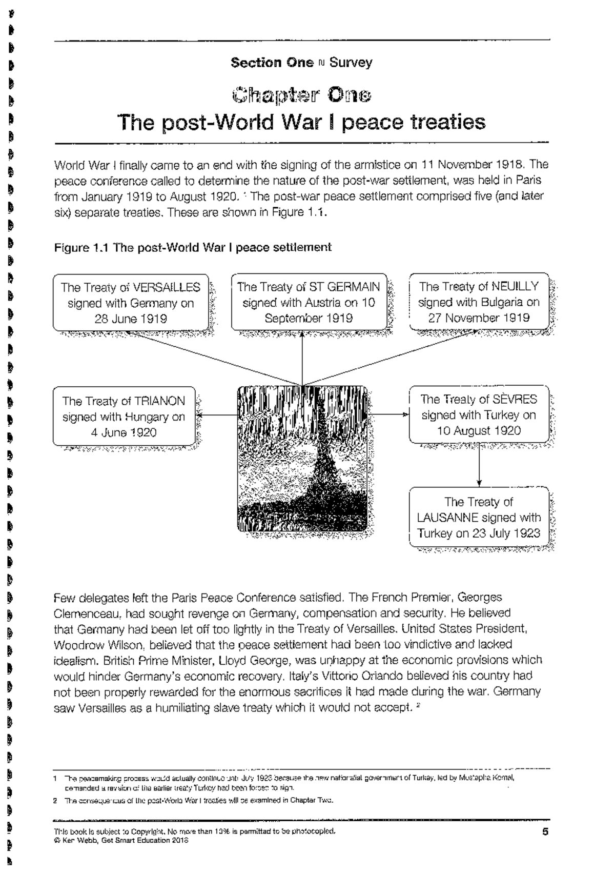 Webb text - Chapter 1 - The Post WWI peace treaties - Section One ...