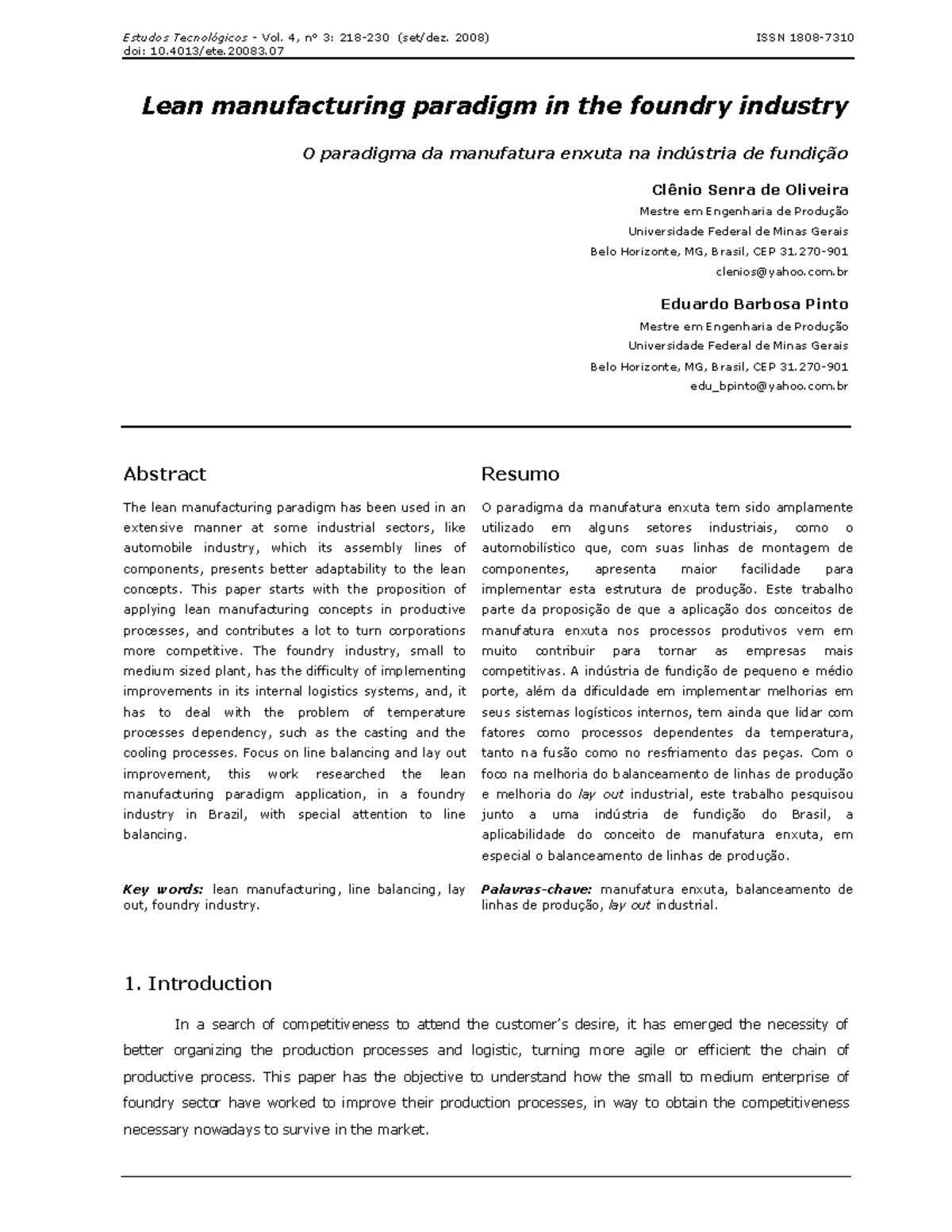 Lean manufacturing paradigm in the foundry industry - - Studocu