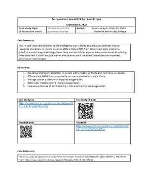 Patho MAP 4 - copd concept map - PATIENT DIAGNOSIS: COPD ...