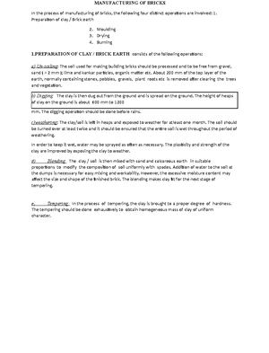 UNIT Stones AND Bricks - UNIT- I: STONES AND BRICKS BUILDING STONES ...