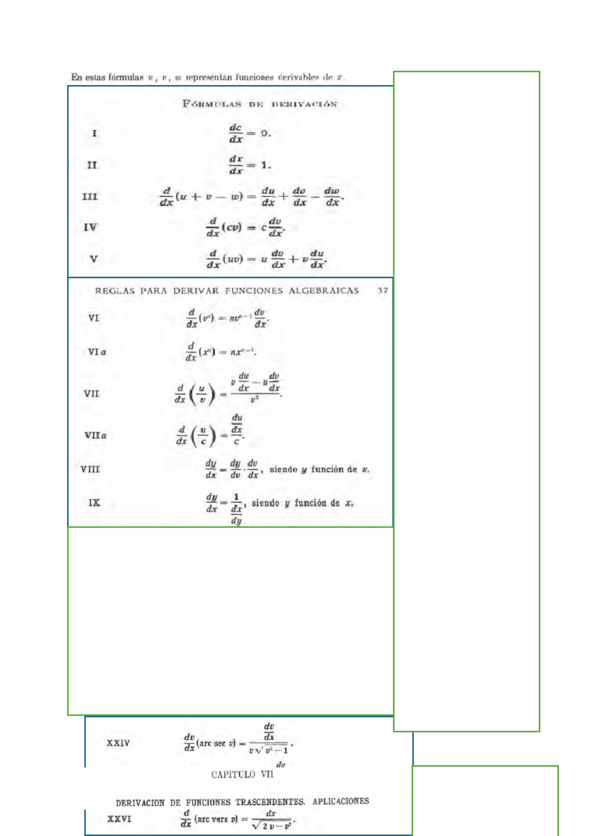 Formulas - Calculo de Varias variables - Studocu