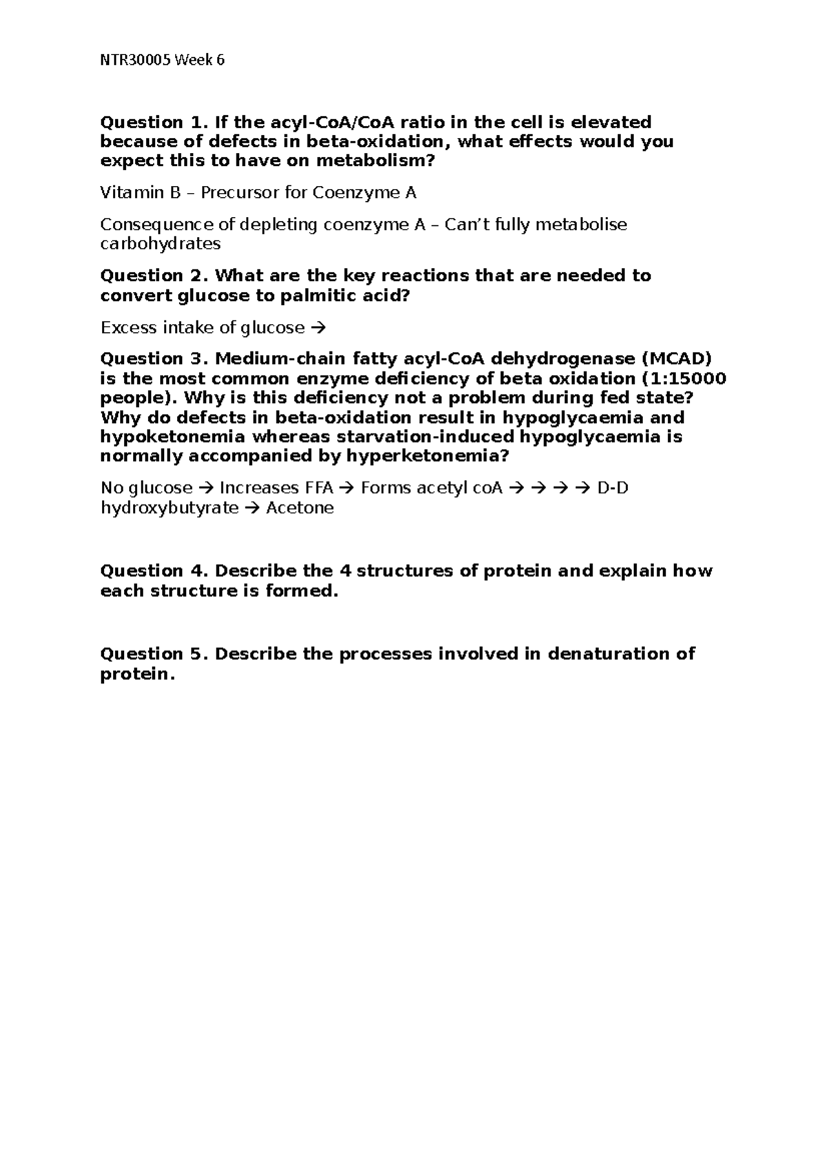Week 6 Tute Week Worth Of Tutorial Notes Swinburne Uni Of Tech Ntr30005 Week 6 Question 1 2167