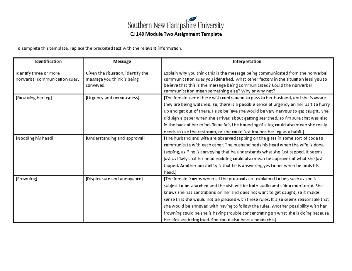 CJ 140 Module Two Assignment Template - Identification Identify three ...