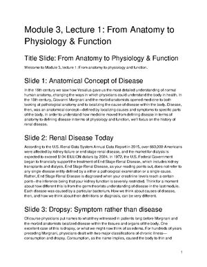 Module 3 Lecture 2 Defining Disease by the Numbers - Module 3, Lecture ...