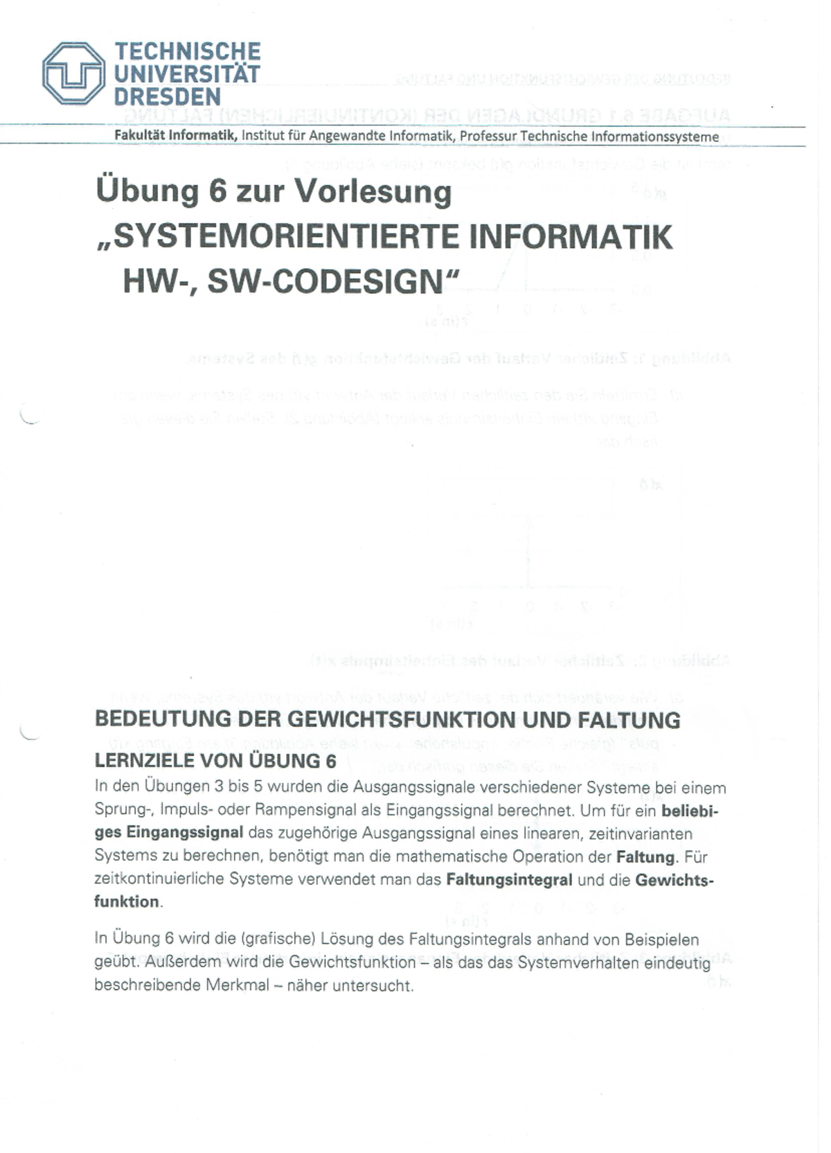 Übung 6 - Systemorientierte Informatik/ Hardware Software Codesign - StuDocu
