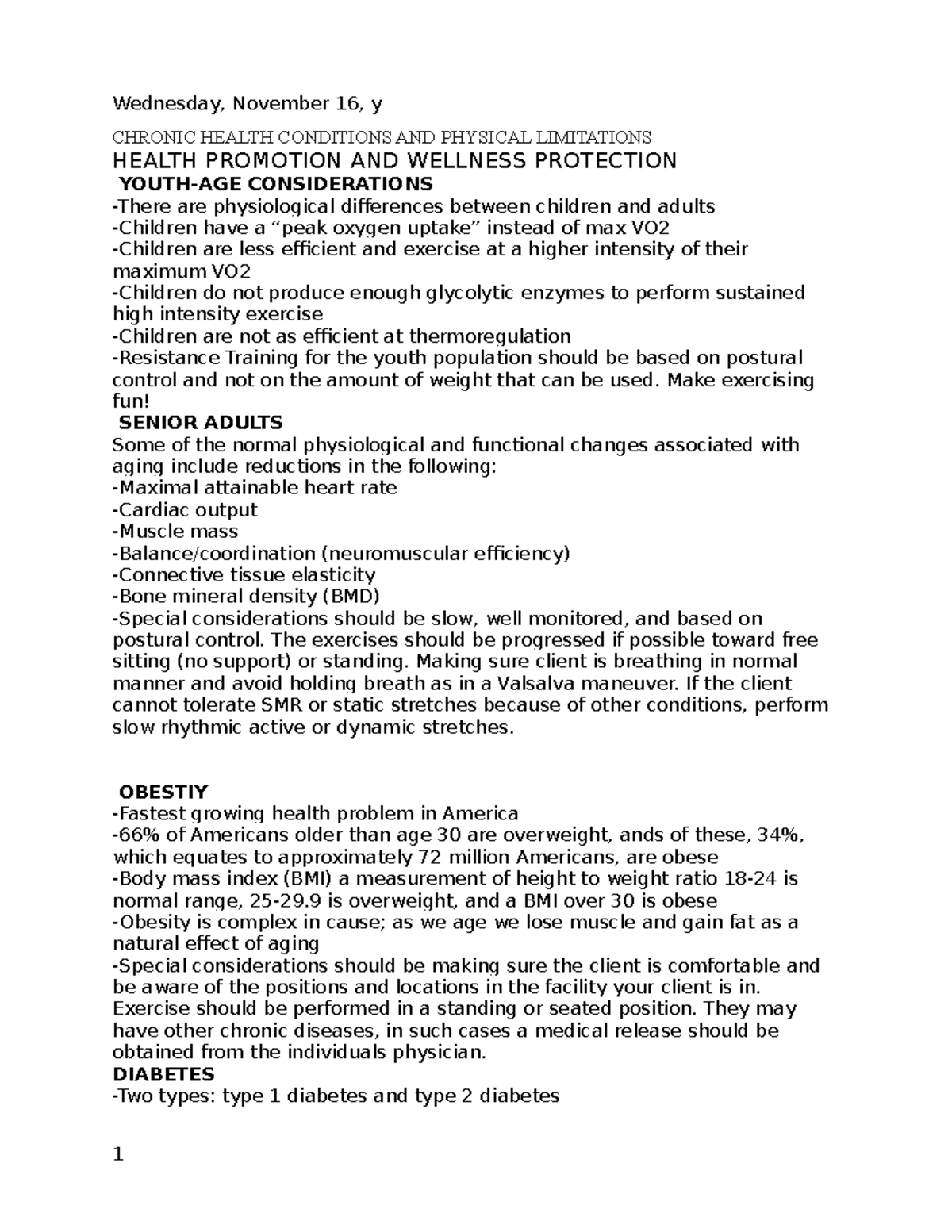 Chronic Health Conditions AND Physical Limitations - CHRONIC HEALTH ...