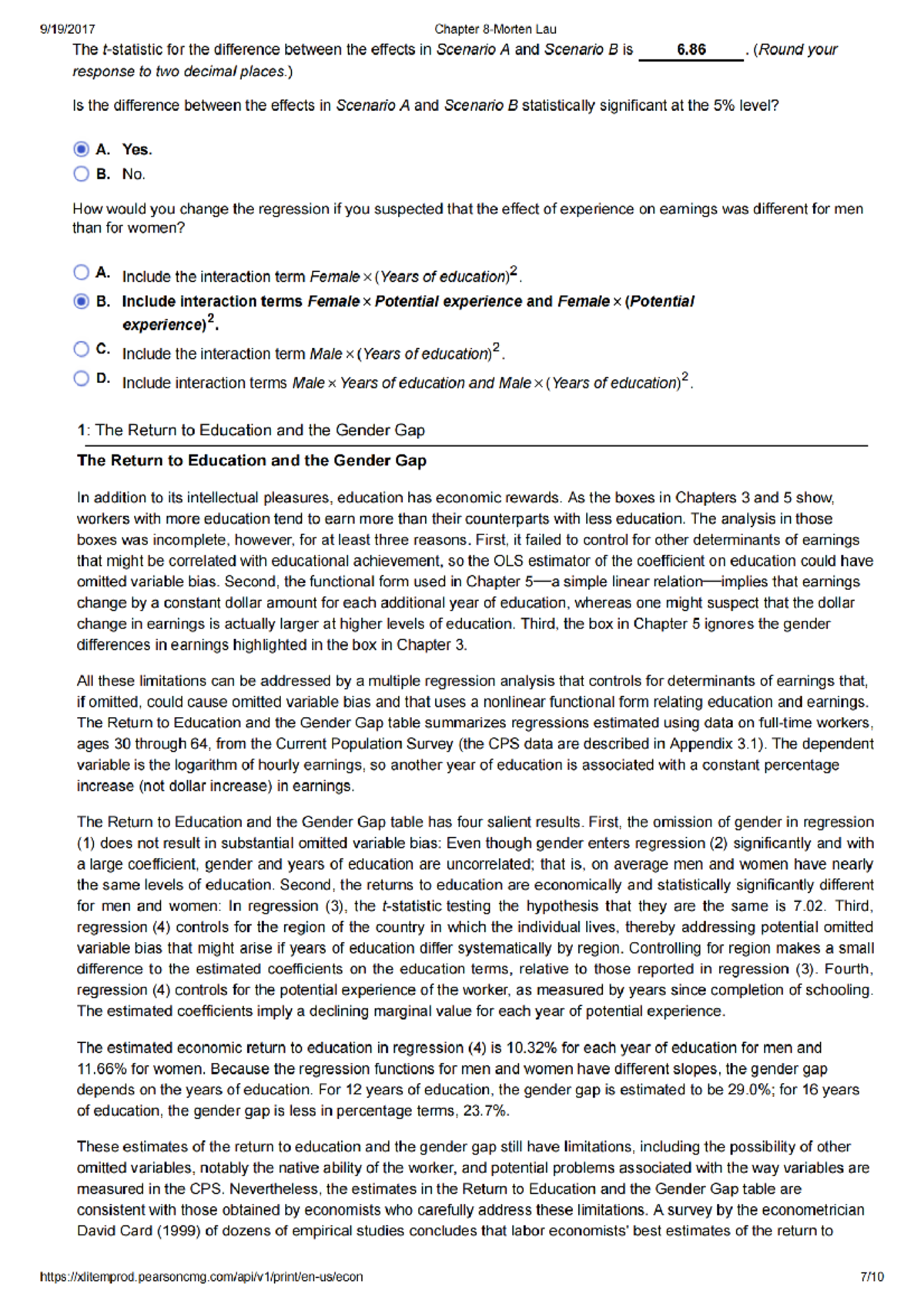 Chapter 8 My Econ Lab Solutions - 2073 - Studocu