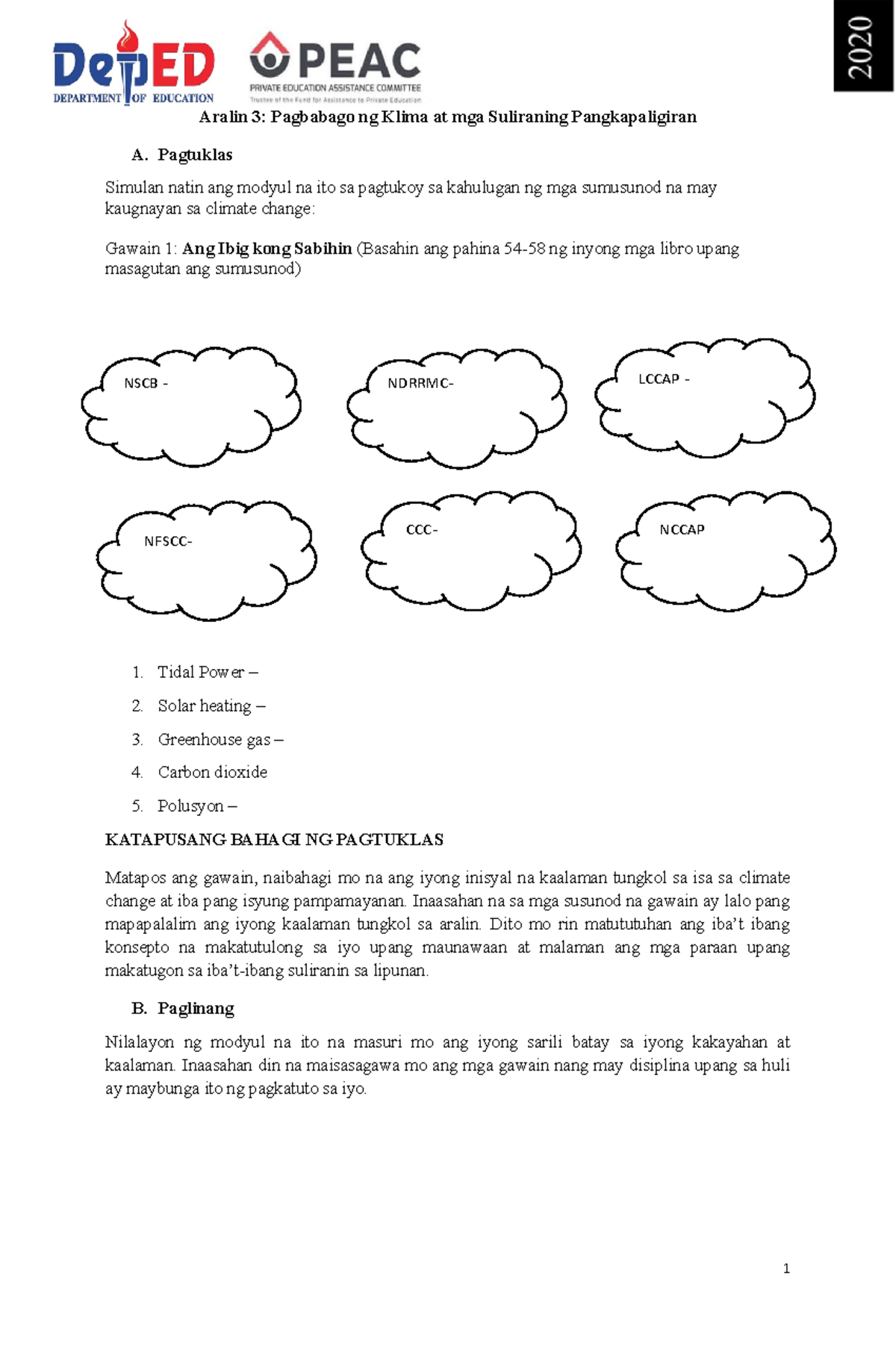 AP 10 - Module 3 - lecture notes - Aralin 3: Pagbabago ng Klima at mga ...