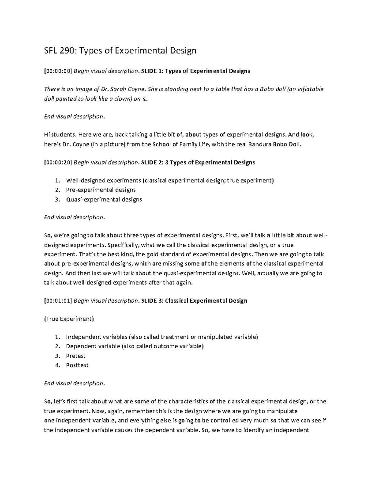 Lesson 7 - Warning: TT: undefined function: 32 SFL 290: Types of Experimental Design [00:00:00 ...