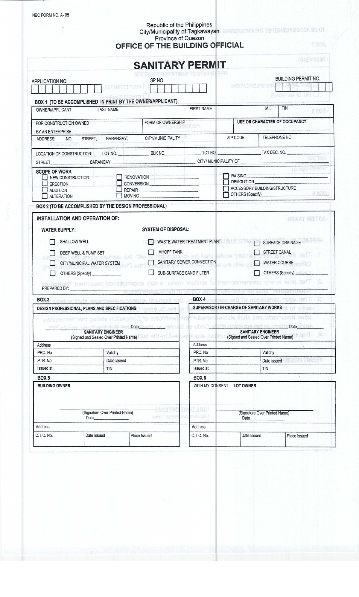 Sanitary permit - rretertregtertey - Industrial Plant Engineering - Lec ...