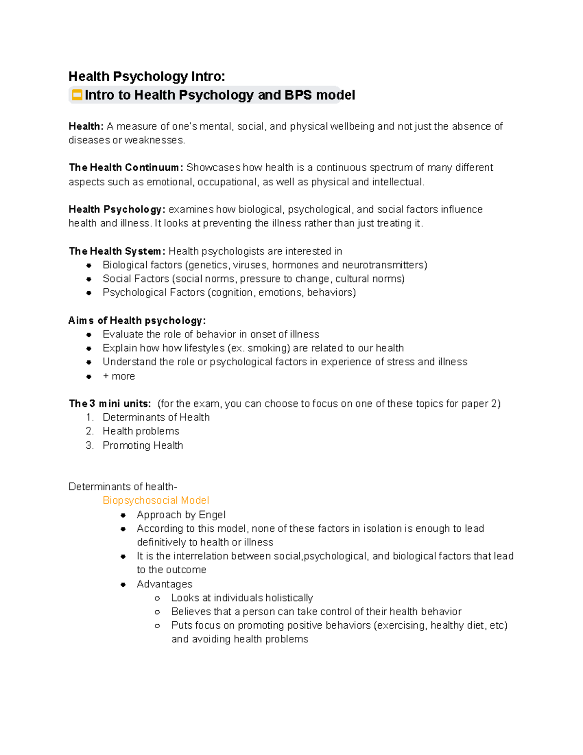 Health Psychology Intro - Health Psychology Intro: Intro to Health ...