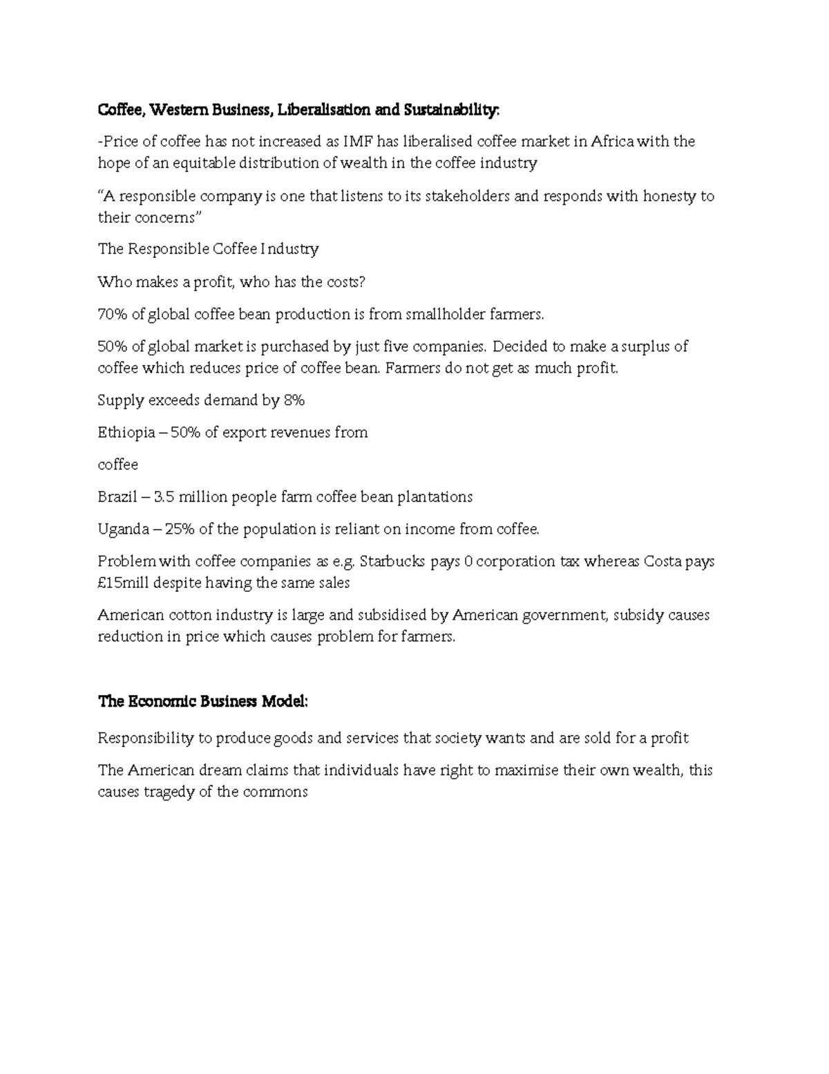 Green Design Case Study- Coffee - Coffee, Western Business ...