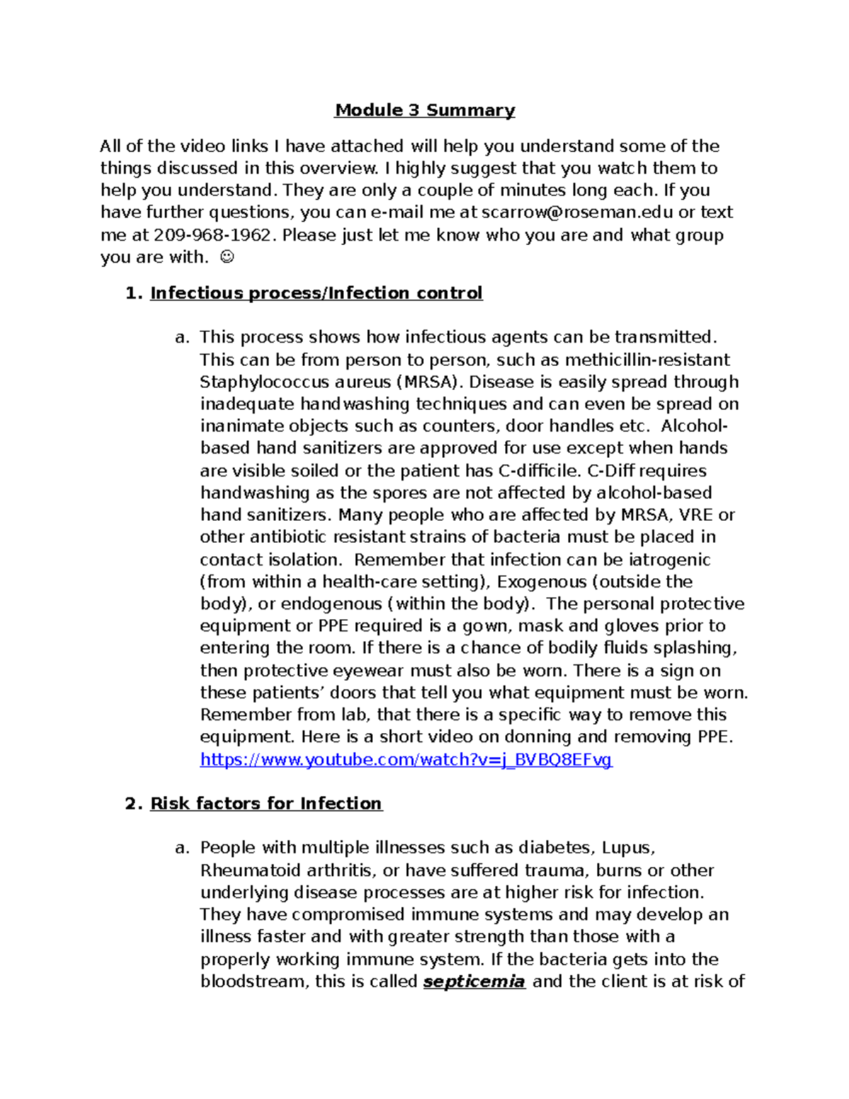 Module 3 Summary - Module 3 Summary All of the video links I have attached will help you ...