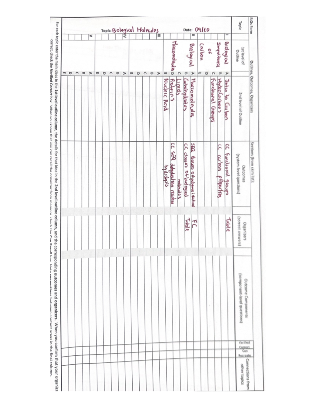 bio forms lecture 1 2 3 - BiOs Form Outlines, Outcomes, Organizers ...