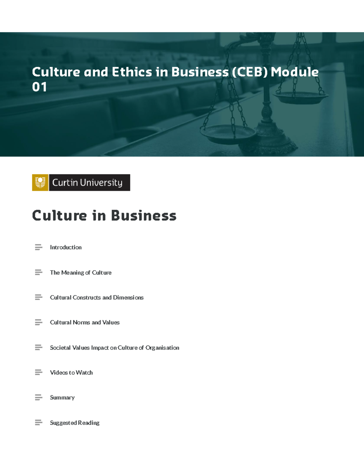 Module 1 - Culture in Business - Culture in Business Introduction The ...