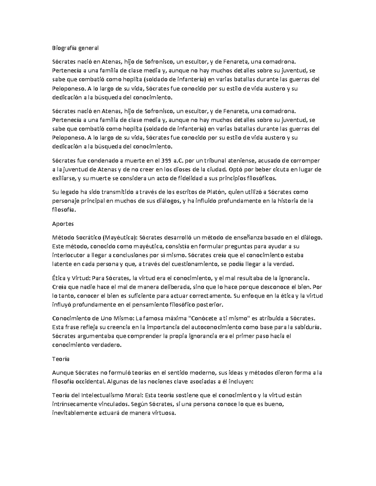 Socrates - Biografía general Sócrates nació en Atenas, hijo de ...