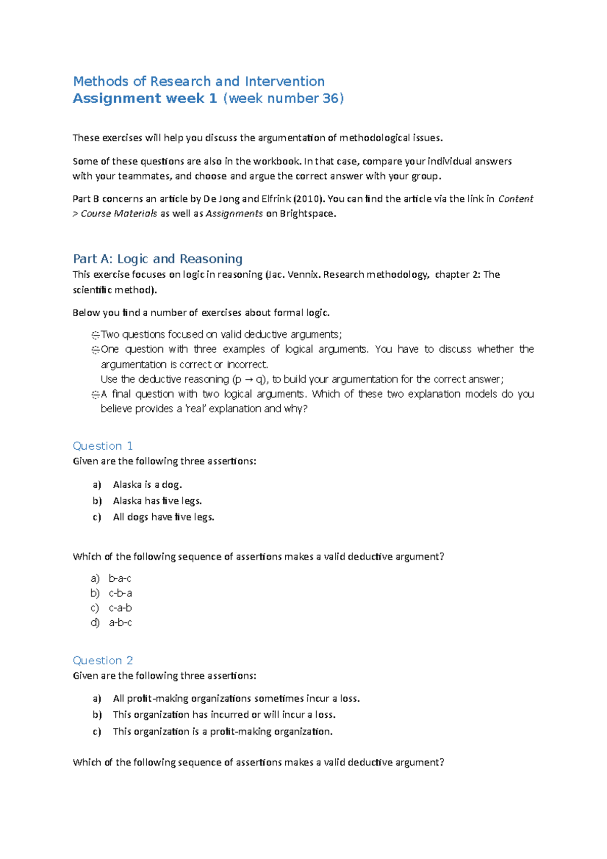 Assignment Mri Week 1 2022 Methods Of Research And Intervention Assignment Week 1 Week Number 