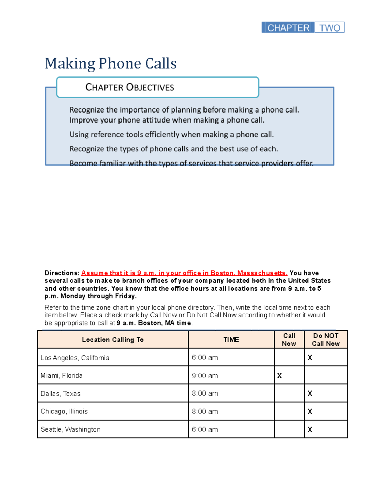 M2 Making Phone Calls - Mikaela C - Making Phone Calls Directions ...