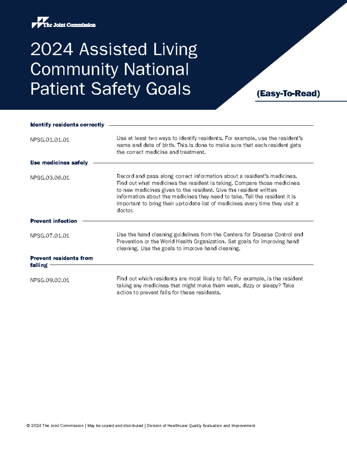 ALC TJC NPSG simple 2024 - 2024 Assisted Living Community National ...