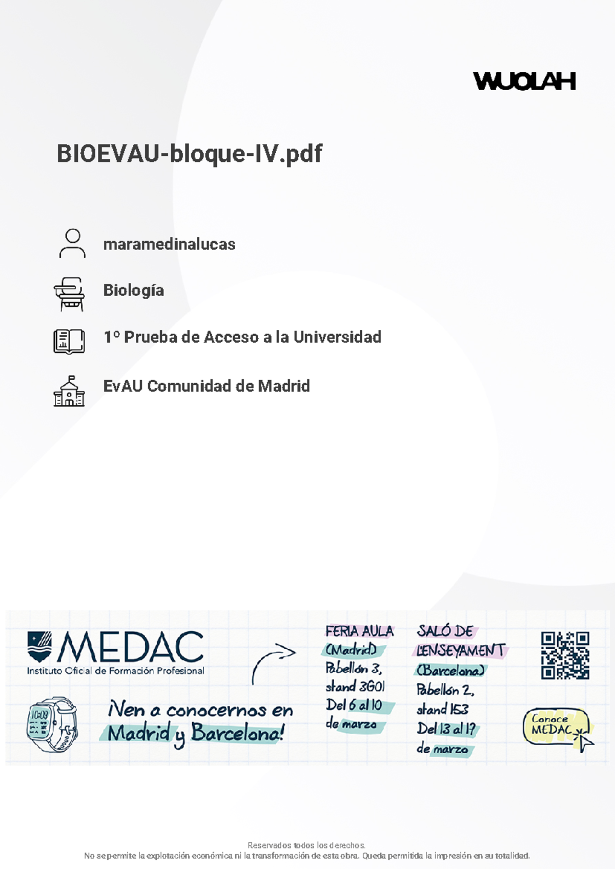 Wuolah free Bioevau bloque IV - BIOEVAU-bloque-IV maramedinalucas Biología 1º Prueba de Acceso a ...