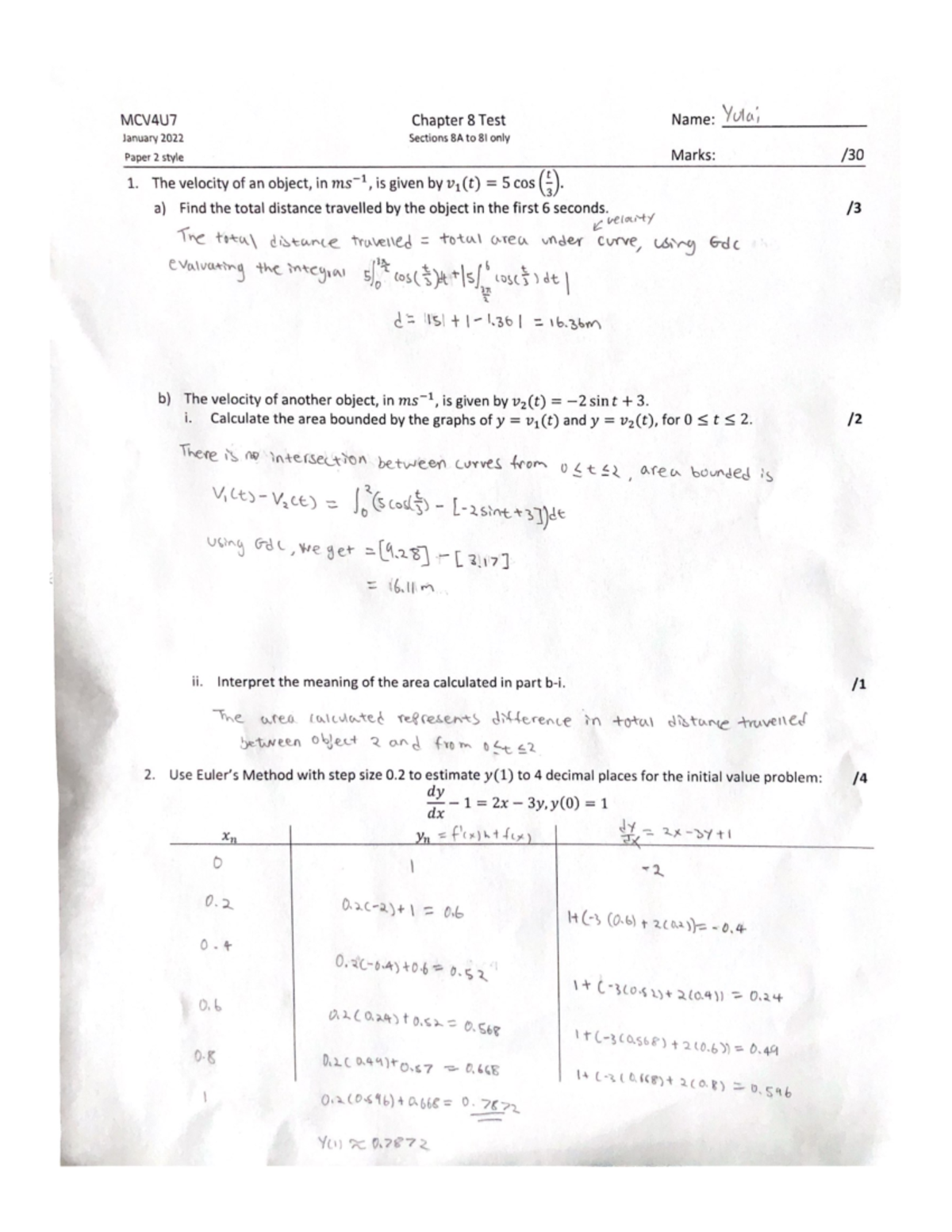 Chapter 8 Test - None - MATH 116 - Studocu