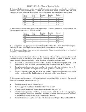 Tutorial 2 questions - ECC2000/ECC5900/BEX Intermediate microeconomics ...