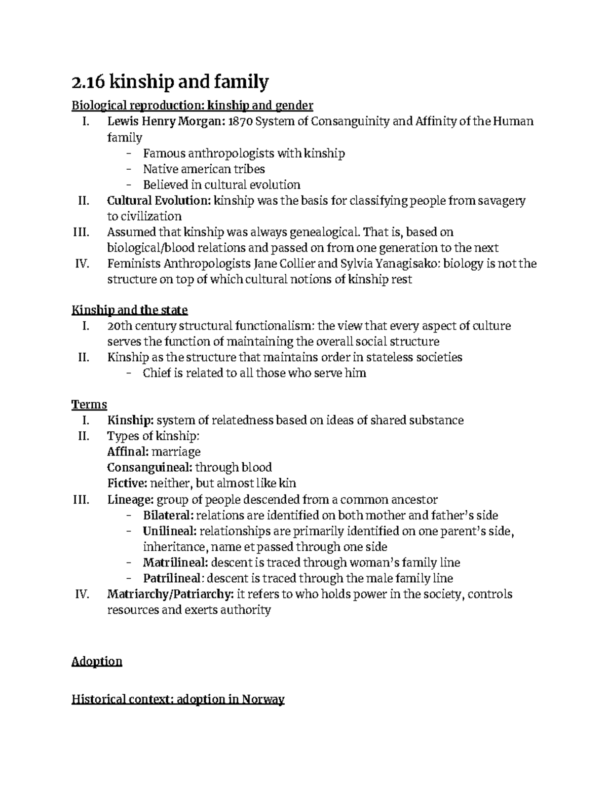 2.16 kinship and family - 2 kinship and family Biological reproduction ...