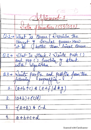 DSA QUIZ - DSA practice quiz. - DSA QUIZ 20 Questions NAME : CLASS ...