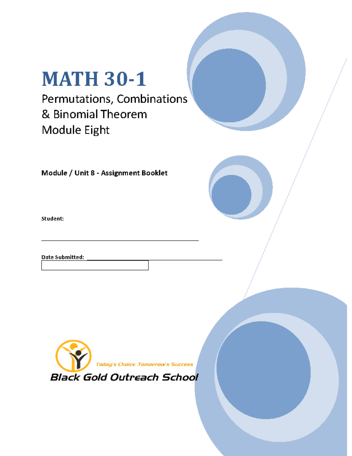 Mod 8 assignment posted - MATH 30- Permutations, Combinations ...