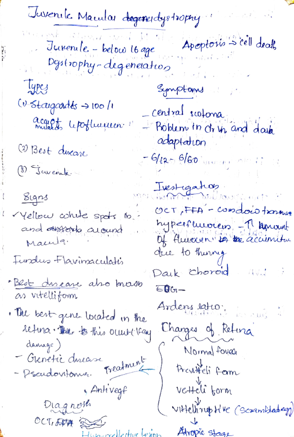 Juvenile macular - It's a lecture note - Juvenle. Maulou dageneudys ...