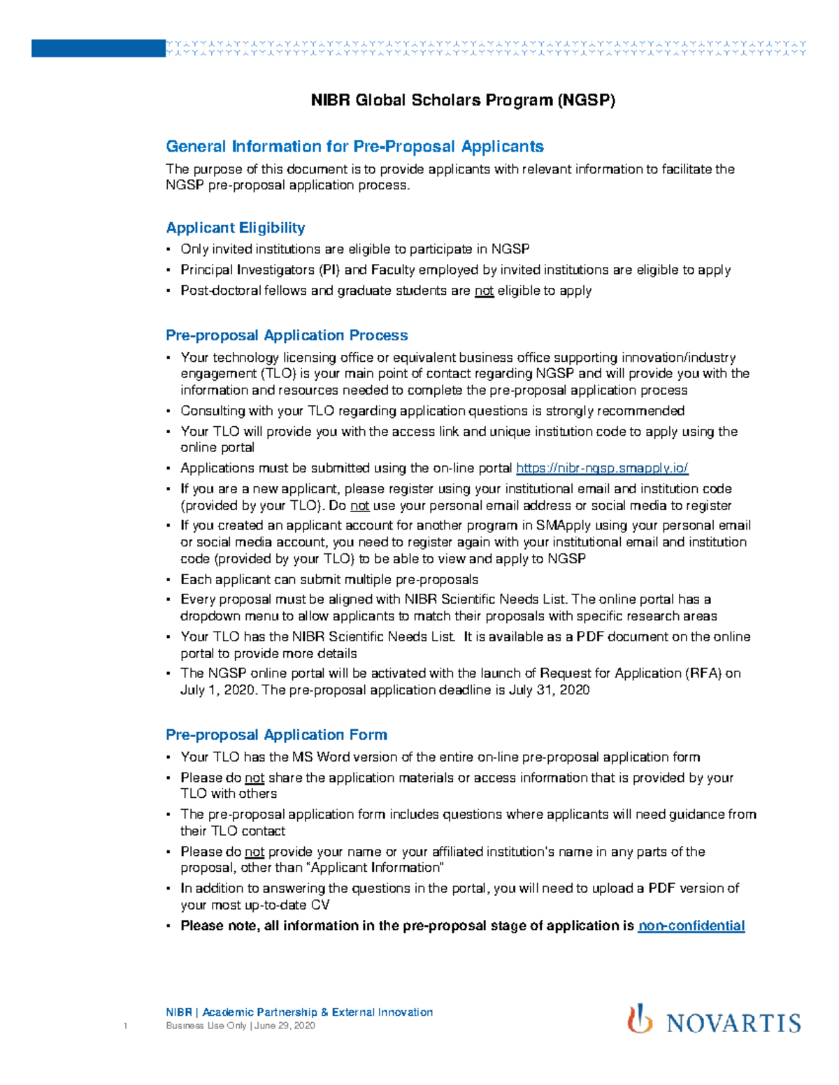 NGSP 2020 Instructions for Applicants - NIBR | Academic Partnership ...