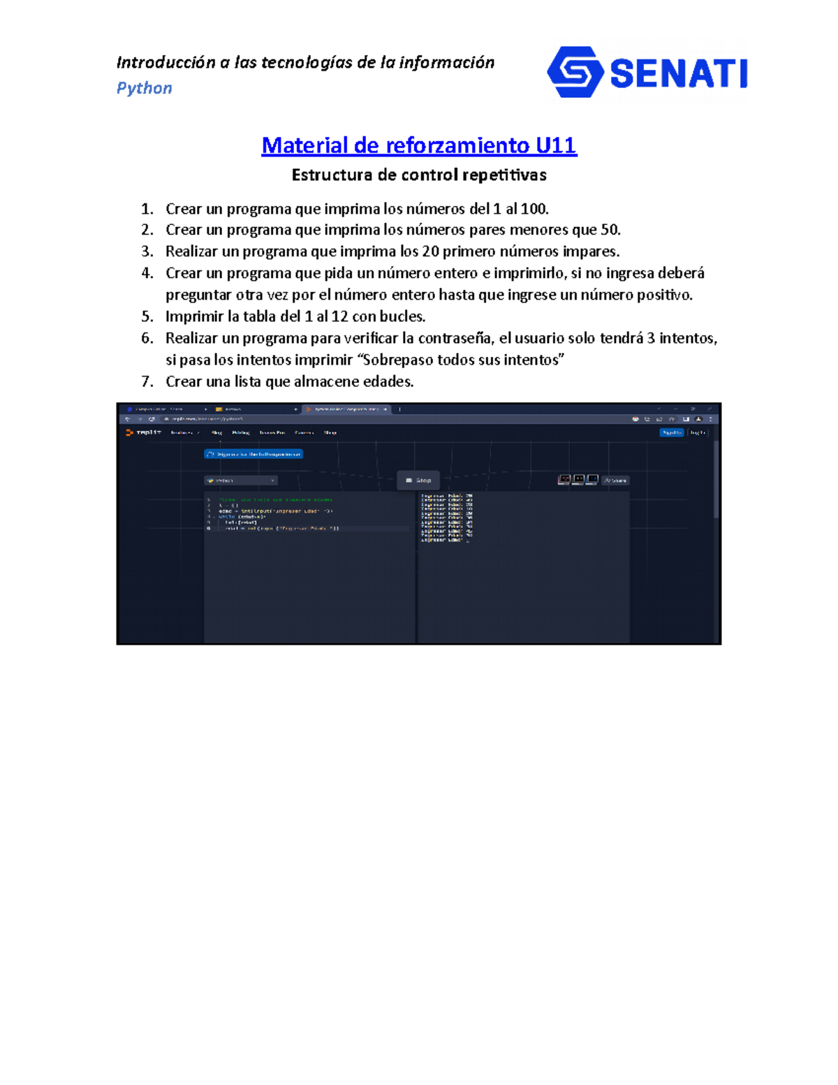 Material de reforzamiento U11 - Introducción a las tecnologías de la ...